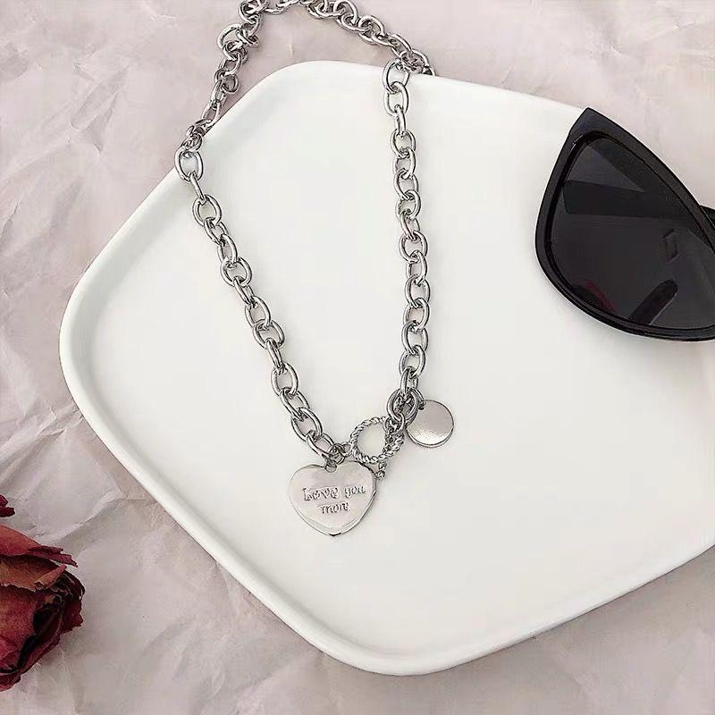 Buy Punk Metal Clavicle Chain Necklace Women's Thick Chain Cool Ins Hip ...