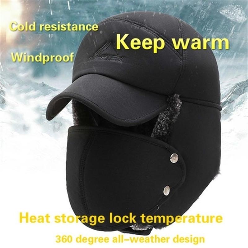 2020 New Unisex Winter Hat Windproof and Smog Thick Warm Snow Cap ...