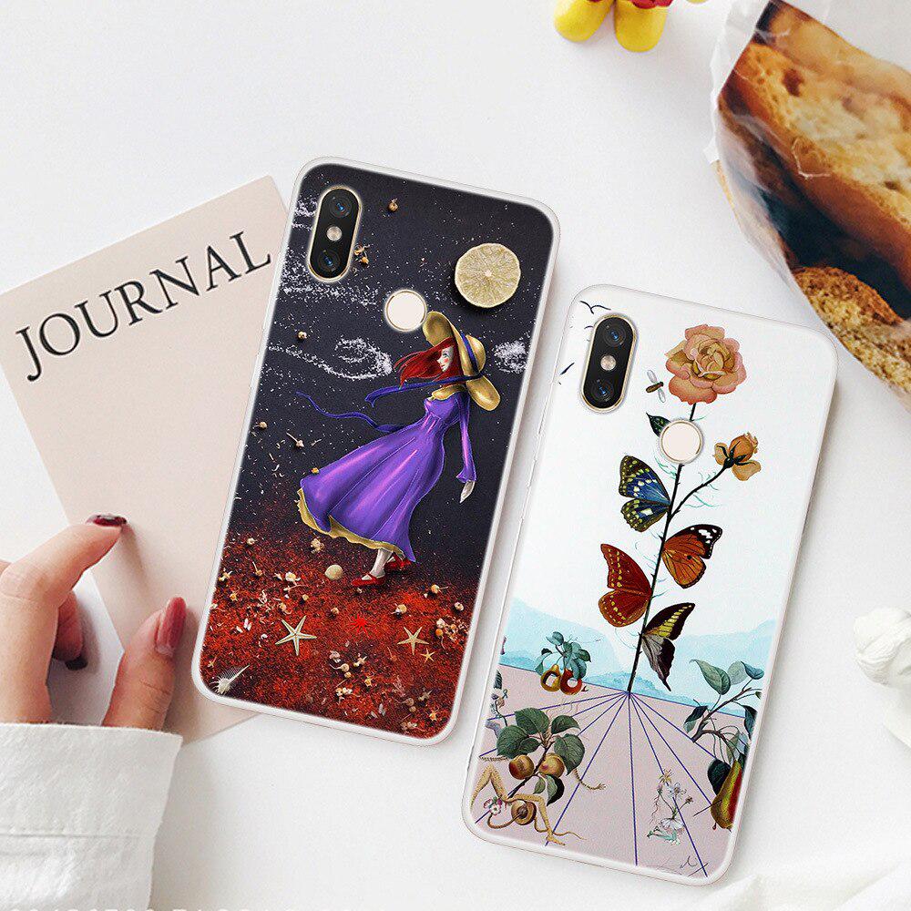 Buy For Xiaomi Mi 8 Case Cover Carton Painted Silicone Soft Soft Tpu ...
