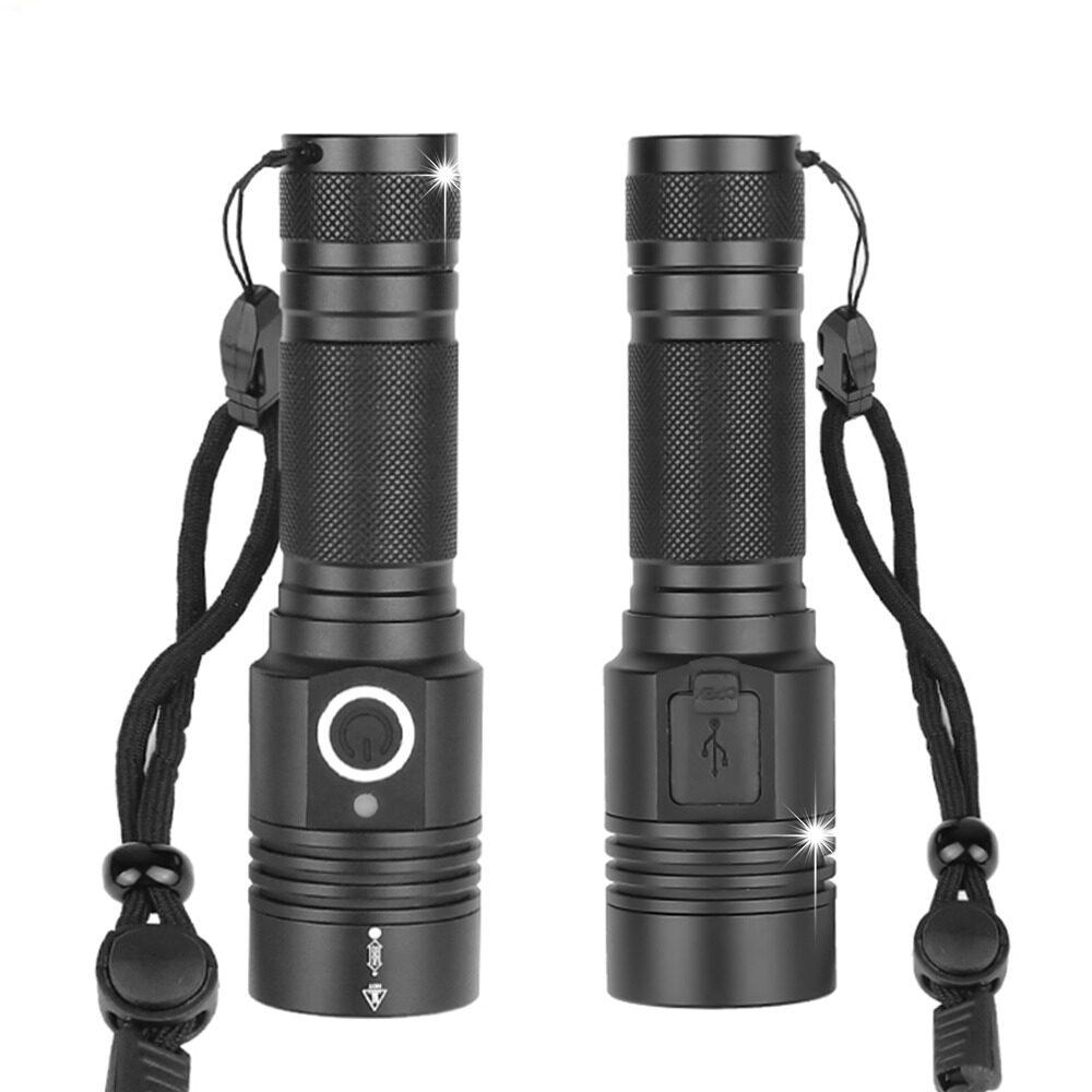 Buy Flashlight Ultra Bright .2 LED Torch USB Flashlight Zoomable LED ...