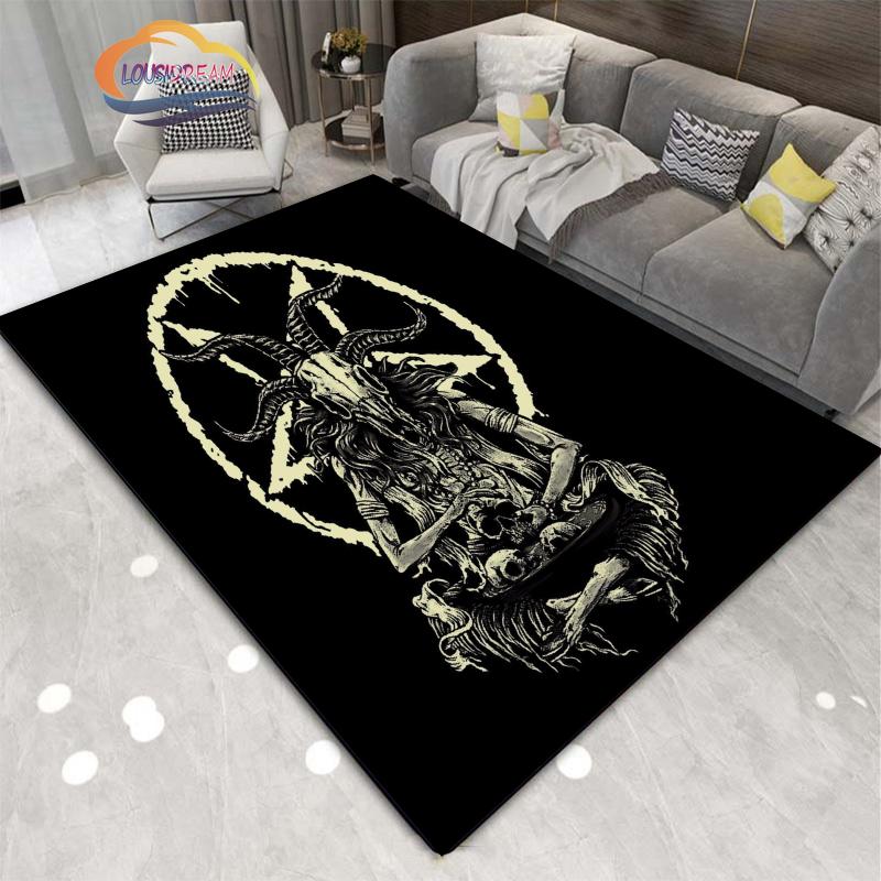 Buy Satanic Skull Rugs Living Room Soft Bath Mats Room Decor Rugs ...