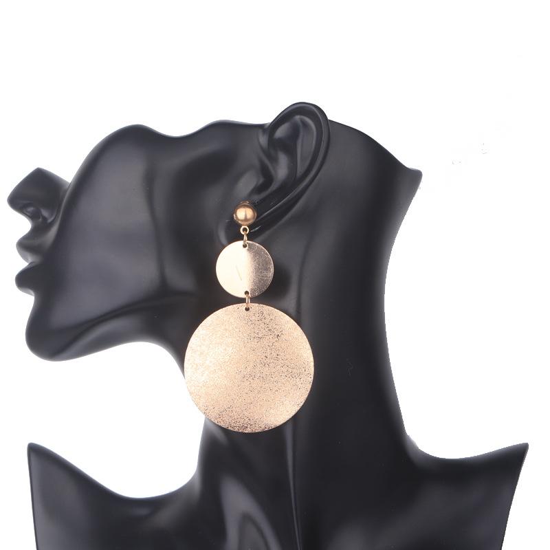 Goedkope Metal Vintage Earrings Round Shaped Golden Earrings Simple For ...