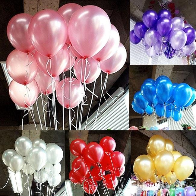 Buy 20/50/100pcs 10''1.2g Round Latex Pearl Balloon Christmas Decorate ...