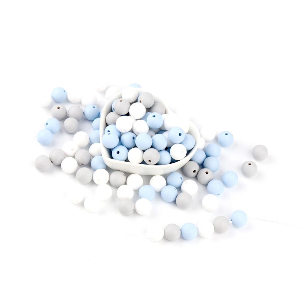 Buy 15mm Silicone Beads 10pcs Round Baby Teething Beads Silicone ...