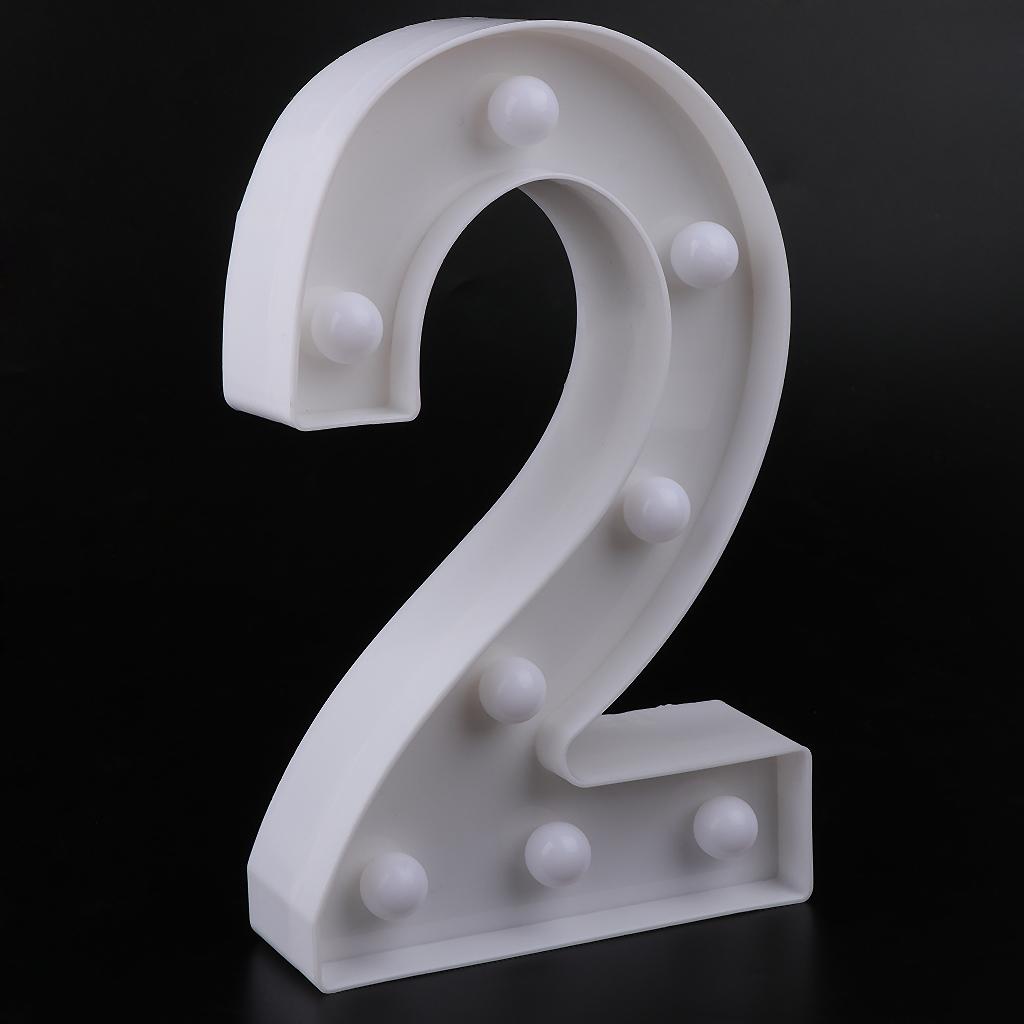 Buy 3D 10 Numbers Digit LED Marquee Sign Light Indoor Wall Hanging ...