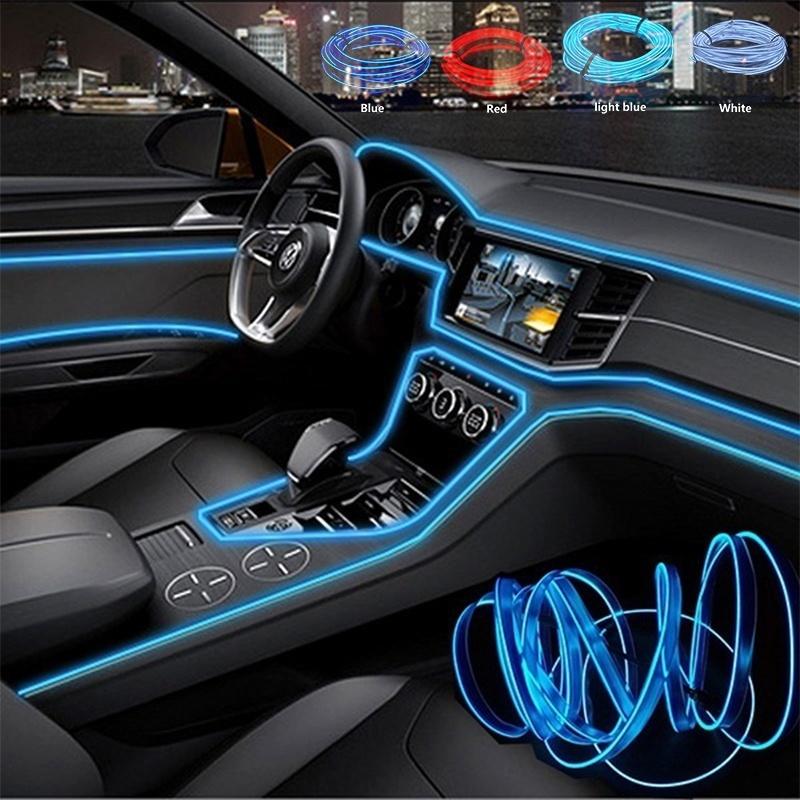 10m Car LED Cold Lights Flexible Neon Wire Auto Lamps On Car Cold Light ...