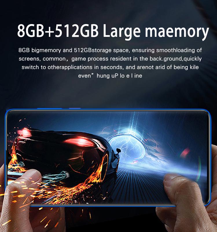 Buy 6.7inch Full Display Android 10.0 Dual SIM Card Phones 8GB RAM ...