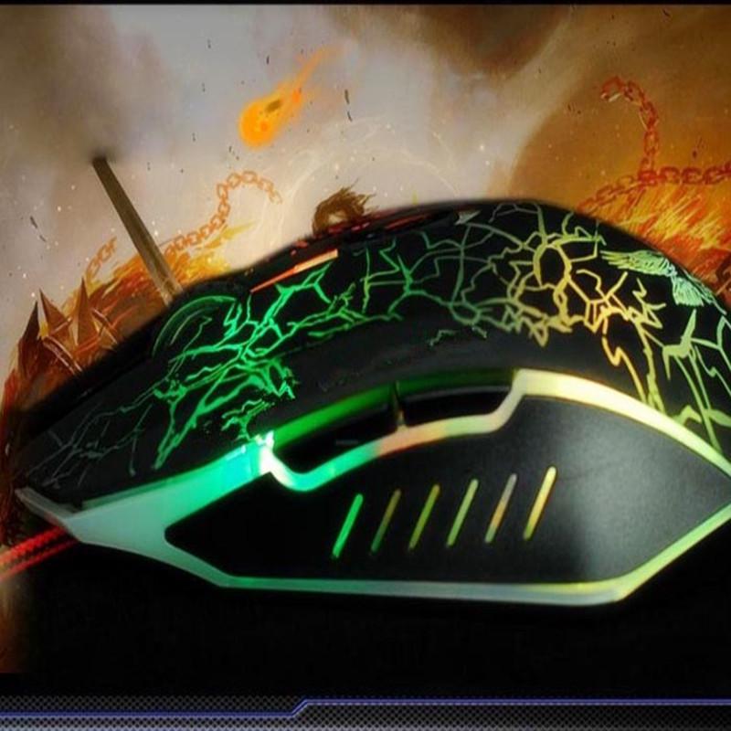 Buy Professional Colorful Backlight 4000DPI Optical Wired Gaming Mouse ...