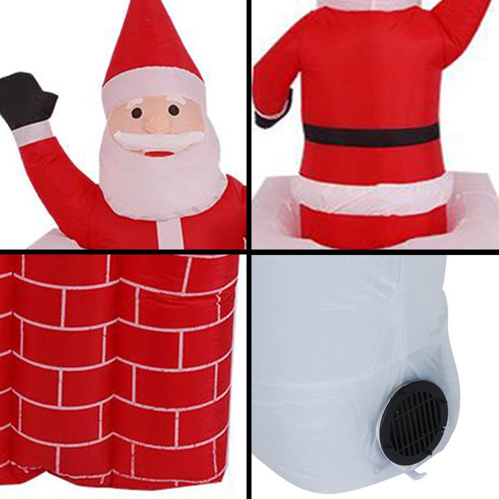 Buy Christmas 5 Ft Animated Santa Claus Climbing Out of Chimney ...