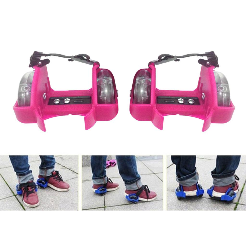 Buy Portable Flashy Rollers Light Up Wheel Heel Skates Roller ...