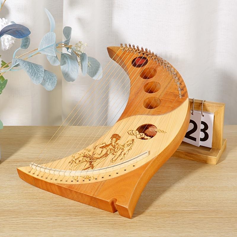 Cheap 19 String Moon Lyre Harp Mahogany Solid Wooden High Quality ...