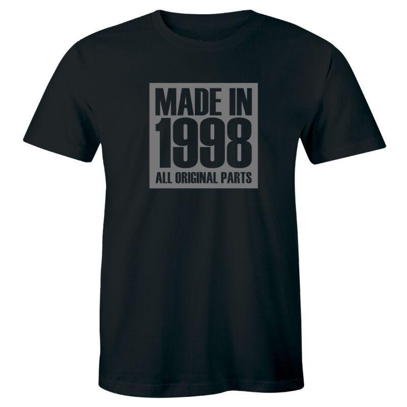 Made In 1998 All Original Parts Shirt 21Th Printed Summer Fun T-shirt ...