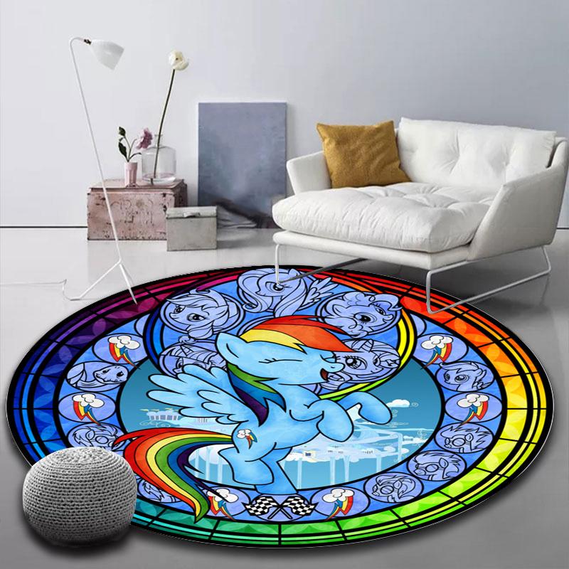Buy Cartoon 3D printed Round Carpets For Living Room Bedroom Carpet ...