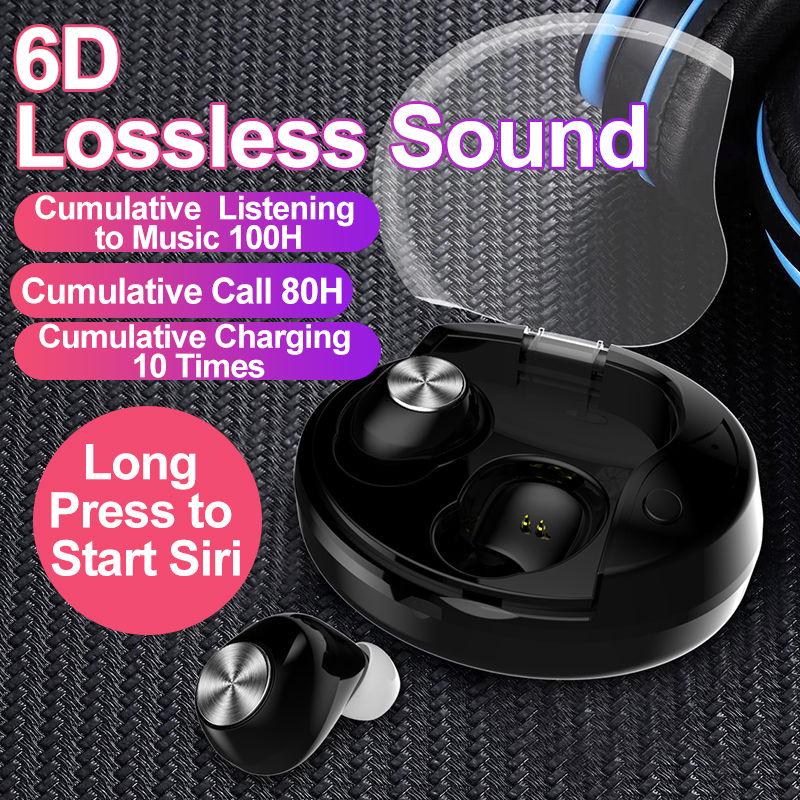 Buy X28 TWS 5.0 True Wireless Earbuds 6D Stereo Mini TWS Waterproof ...
