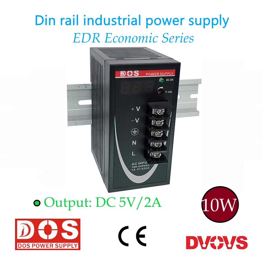 Buy 10W Din Rail Industrial Regulated Power Supply AC To DC Constant ...