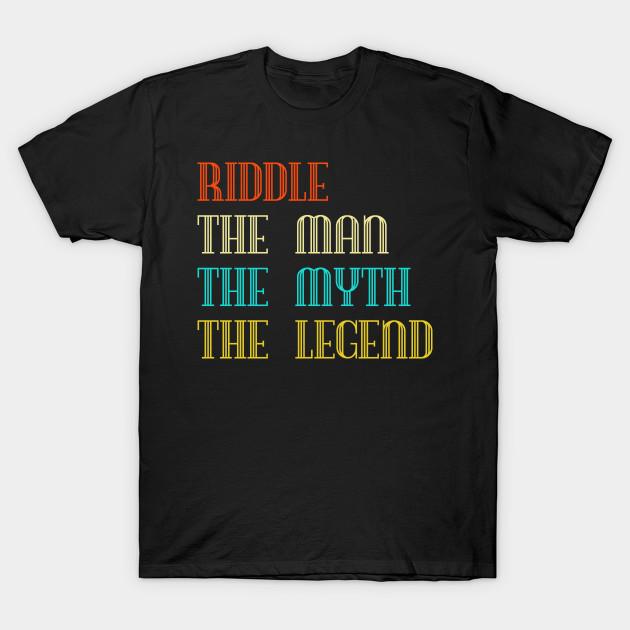 Buy Men Premium Cotton Harajuku T Shirt Riddle the Man the Myth the ...