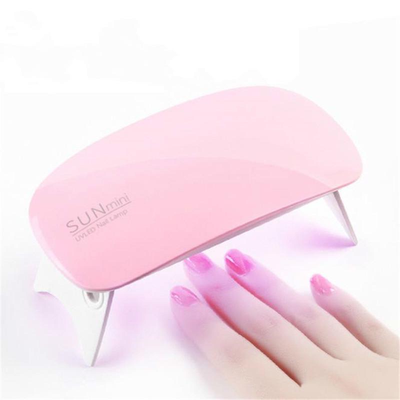 Buy 6W Mini Nail Lamp Pink White Nail Dryer Machine UV LED Lamp ...