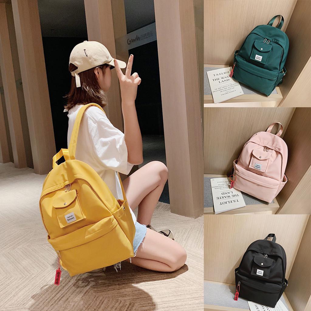 Buy Unisex Backpack Student Bag Travel Bag Large Capacity Solid Middle ...