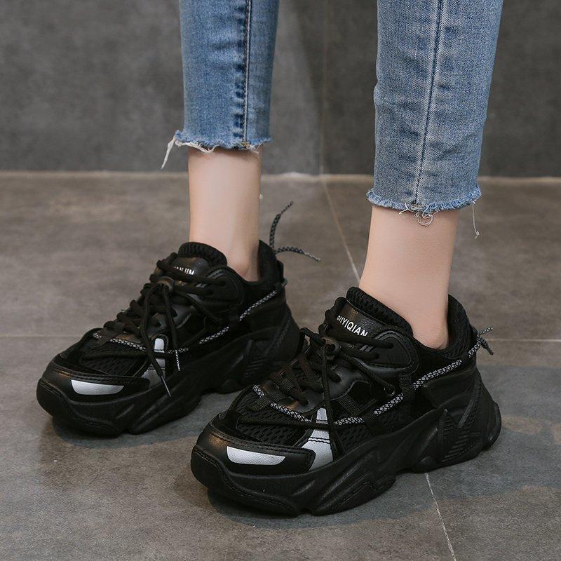 💰Kjøp Dad Shoes Clunky Sneaker Platform Sole Women's Casual Sports ...