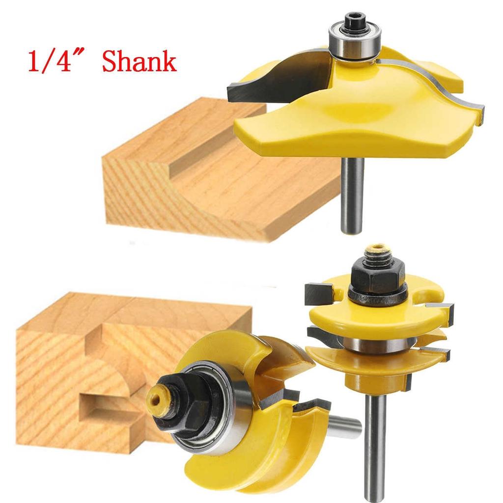 Peigu 3pcs Shank Ogee Rail & Stile Raised Blade Cutter Panel Cabinet ...