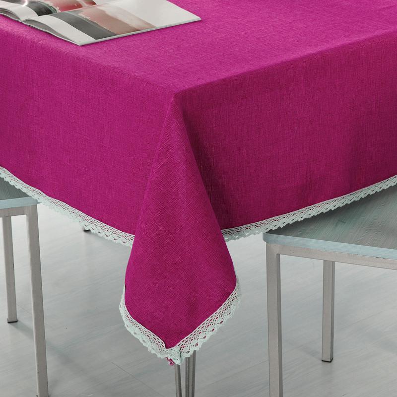 Buy Rose Red Cotton Linen Square Rectangle Tablecloths Table Covers ...