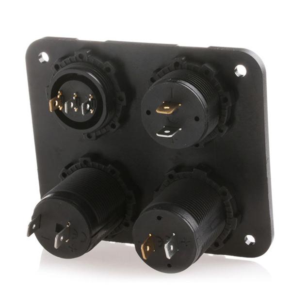 Buy 4 In 1 Charger Socket Panel 2.1A Dual USB Socket Charger Green LED ...
