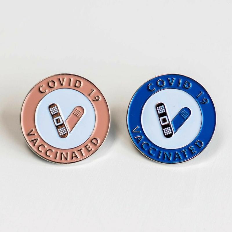 Buy Enamel Pin Vaccinated Got My Vaccine Brooch Badge Tag Bag Backpack ...