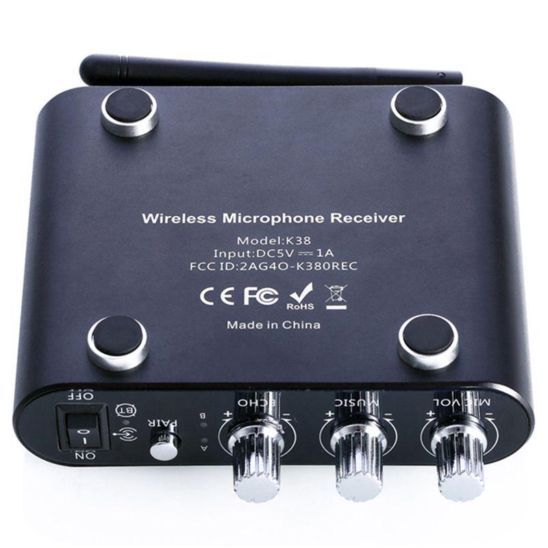 Buy K38 Dual Wireless Microphones With Receiver Box Various Frequency ...