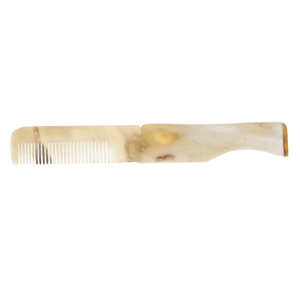 Buy Natural Ox Horn Massage Comb Detangle Retro Chemicalfree Folding ...