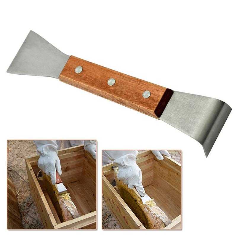 Buy 1PC BeeHive Tool Wooden Handle Scraper Stainless Steel Honey Knife ...