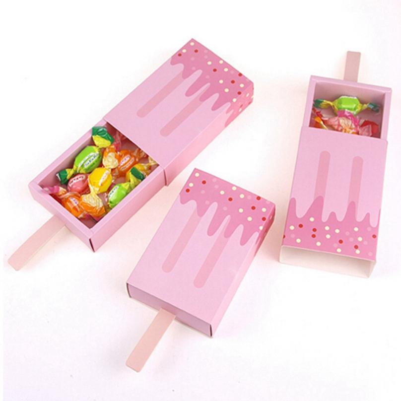 Buy 10Pcs Ice Cream Shape Gift Boxes Baby Shower Candy Box Cartoon ...