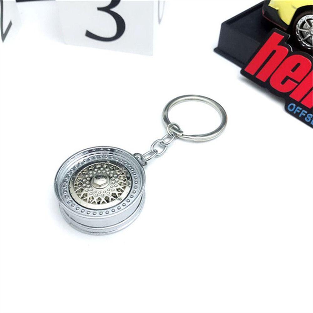 Metal 3D Keychain Miniature Car Wheel Keychain Wheel Rim Keyring Wheel ...