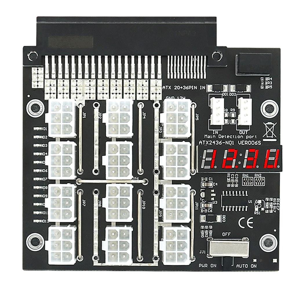 Buy ATX 12 Ports 6Pin Breakout Board Power Supply Converter with Flash ...