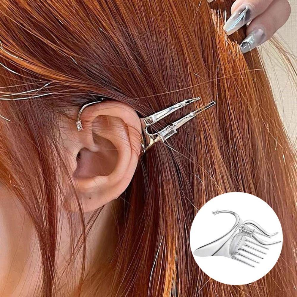 Cheap 2Pairs Without Piercing Earrings Fairy Elf Ear Clips Metal Punk ...