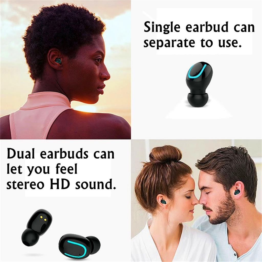 Buy 2200mAh Bluetooth 5.0 TWS Wireless Bluetooth Headphones In-ear ...