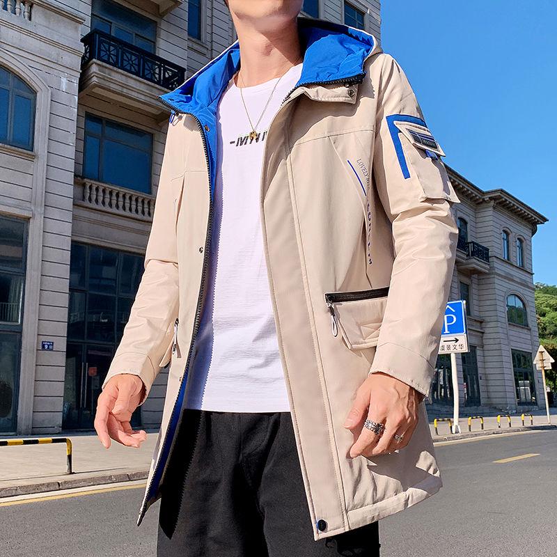 Buy Spring and Autumn Jacket Men Handsome Spring Jacket Men's Long Thin ...