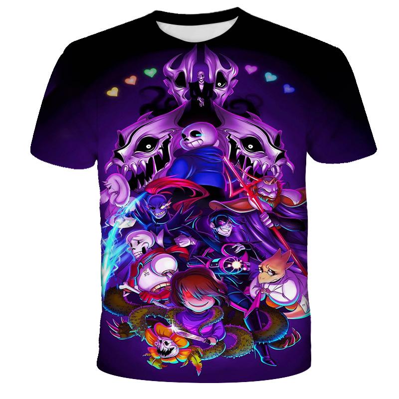 Buy Undertale T Shirts Kids Boys Sans Frisk Chara 3d Printed Summer T ...