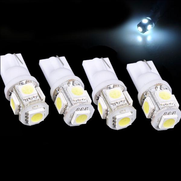 Buy Pdtoweb T10 5050 W5W 5 SMD LED White Car Side Wedge Tail Light Lamp ...