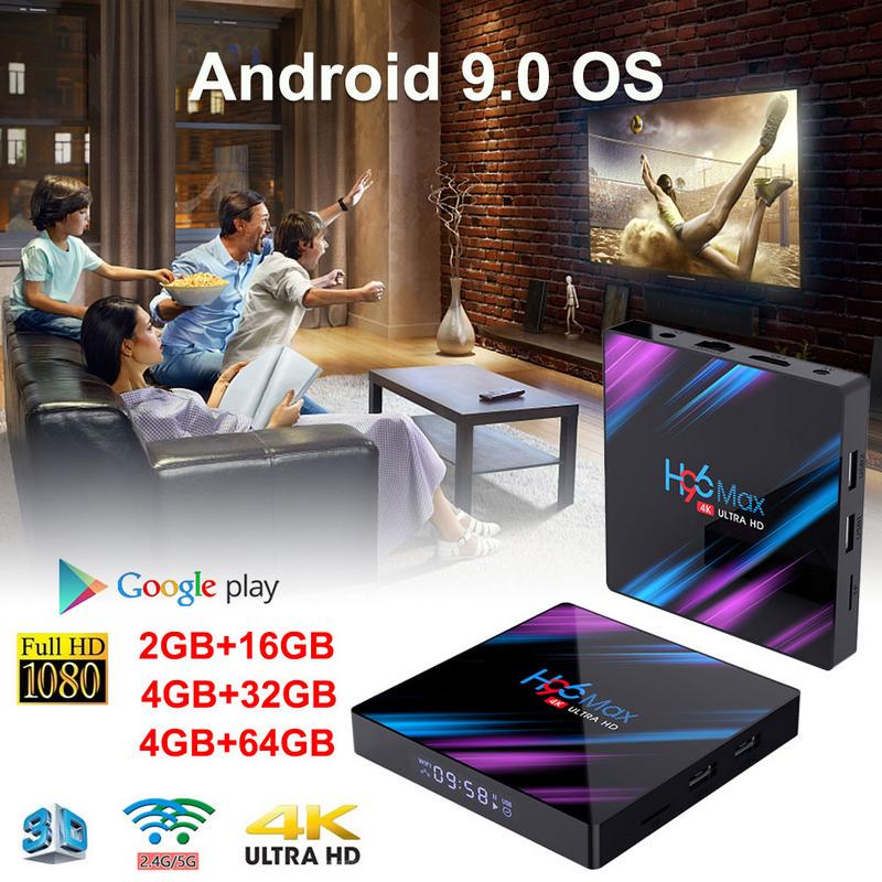 Buy H96 MAX Android 9.0 Smart TV Box 4G 64G Rockchip RK3318 4 Core 2.4G ...