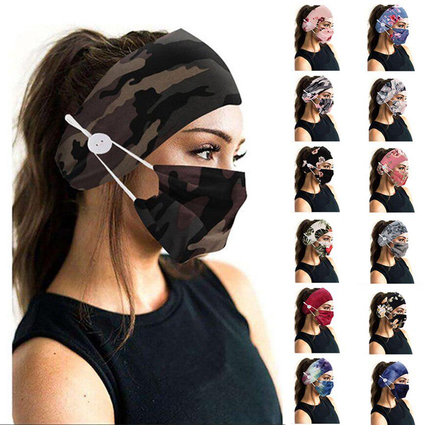 Buy Sports Elastic HeadbandDustproof and Breathable Button Anti ...