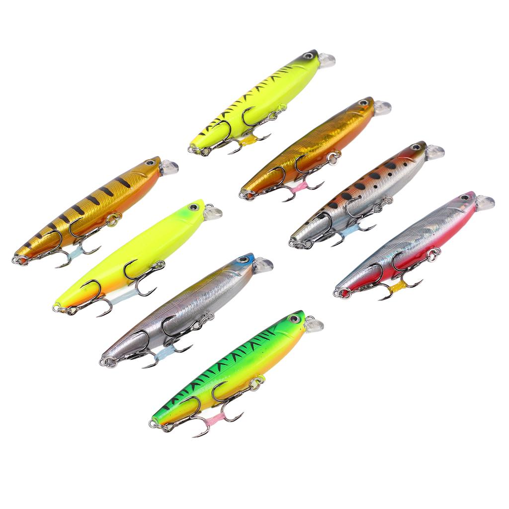 Satın alın 8pcs 8cm/14g Minnow Fishing Lures Sinking Hard Baits Set Super Long Cast VIB Lures ...