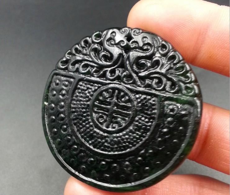 Buy Authentic natural jade ink jade retro dragon and phoenix wall ink ...
