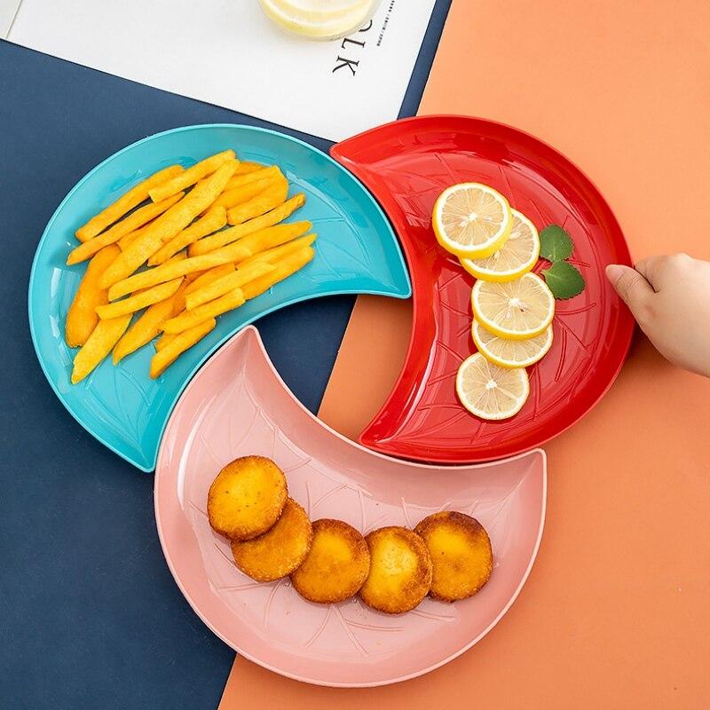 Cheap Leaf Snack Plate Stable Placement Stackable Design Home Tabletop ...
