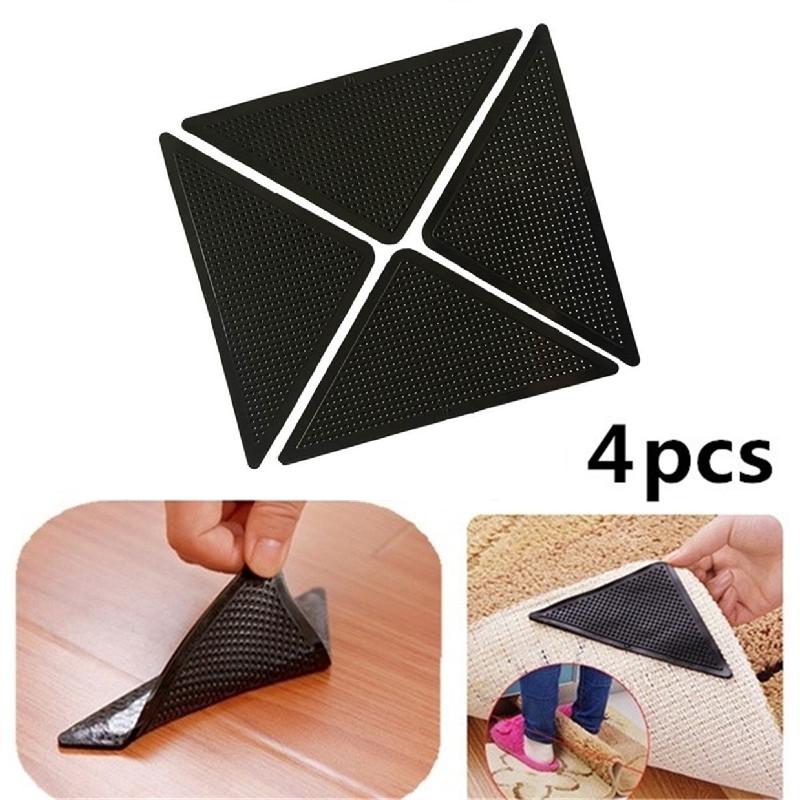 Buy 4pcs Rug Carpet Mat Grippers Non Slip Skid Reusable Washable Grip ...