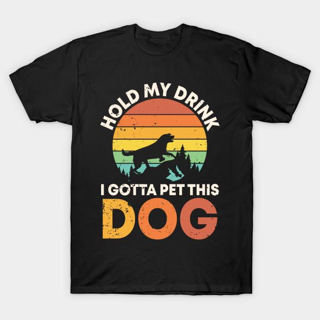 Buy Men Black Print T-shirt Super Large TShirt I Gotta Pet This Dog ...