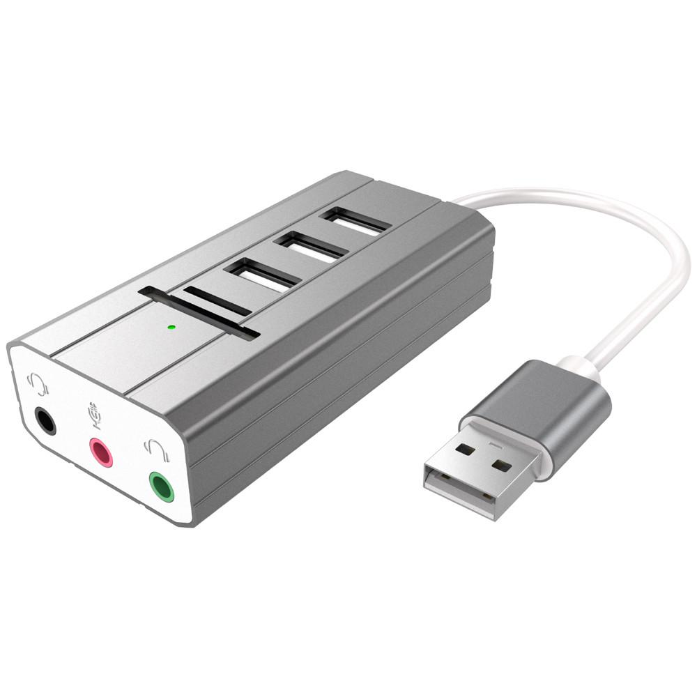 Audio-Ausgang USB Adapter 5.1 USB-Splitter + USB externe Sound Card ...