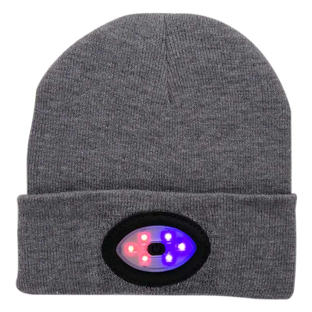 Powerful Led head light lamp 6Led Knitted Hat Rechargeable Light Hands ...
