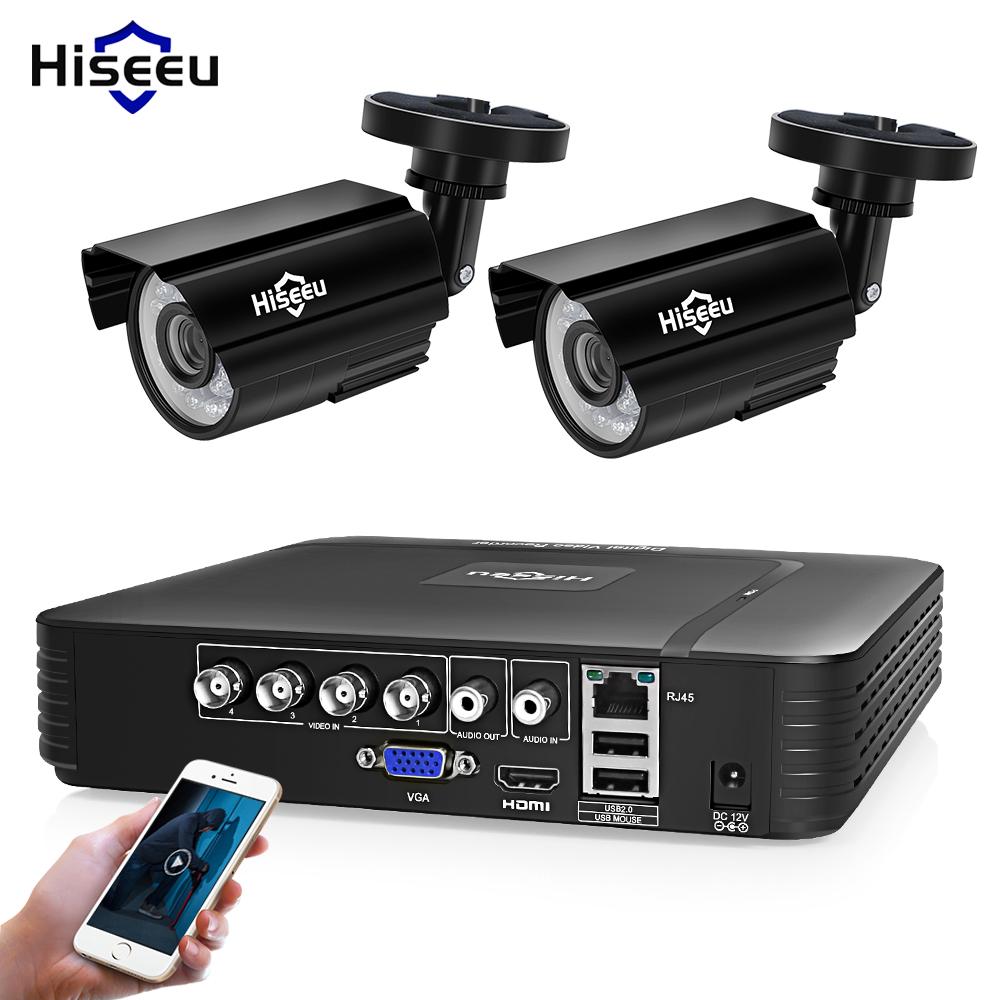Buy 4CH DVR CCTV System 2PCS Cameras 2CH 1.0 MP IR Outdoor Security ...