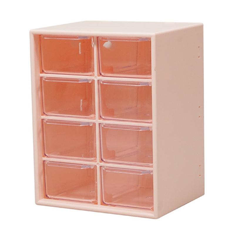 Cumpără Creative 8-grid Storage Box Pink White Drawer Organizator ...