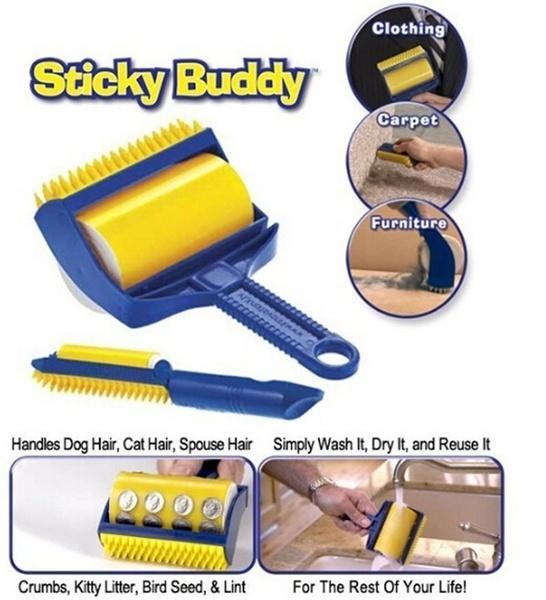 Buy Reusable Sticky Buddy Picker Cleaner Lint Roller Pet Hair Remover ...